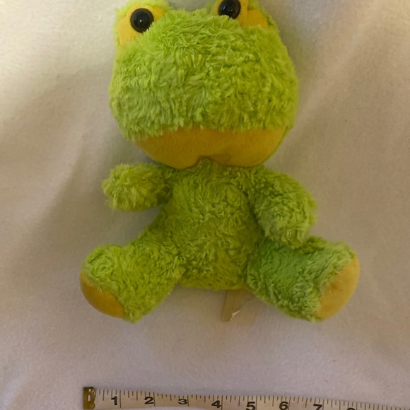 unbranded | Toys | Frog Plush Green And Yellow Furry Soft Toy Stuffed ...
